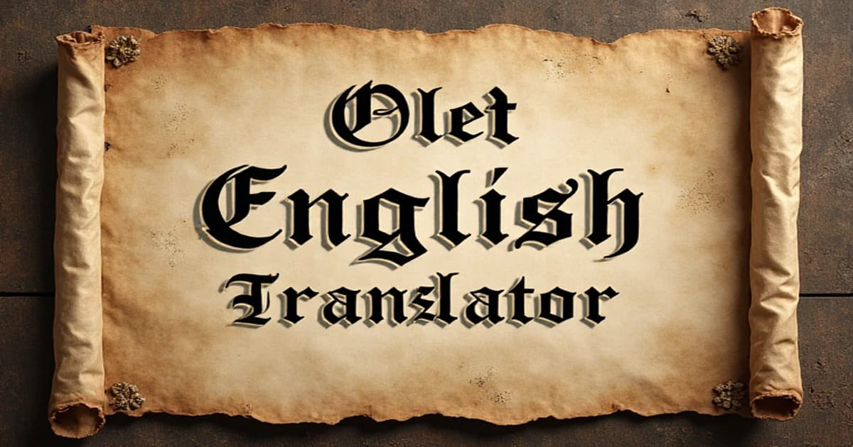 Old English Translator Free Online